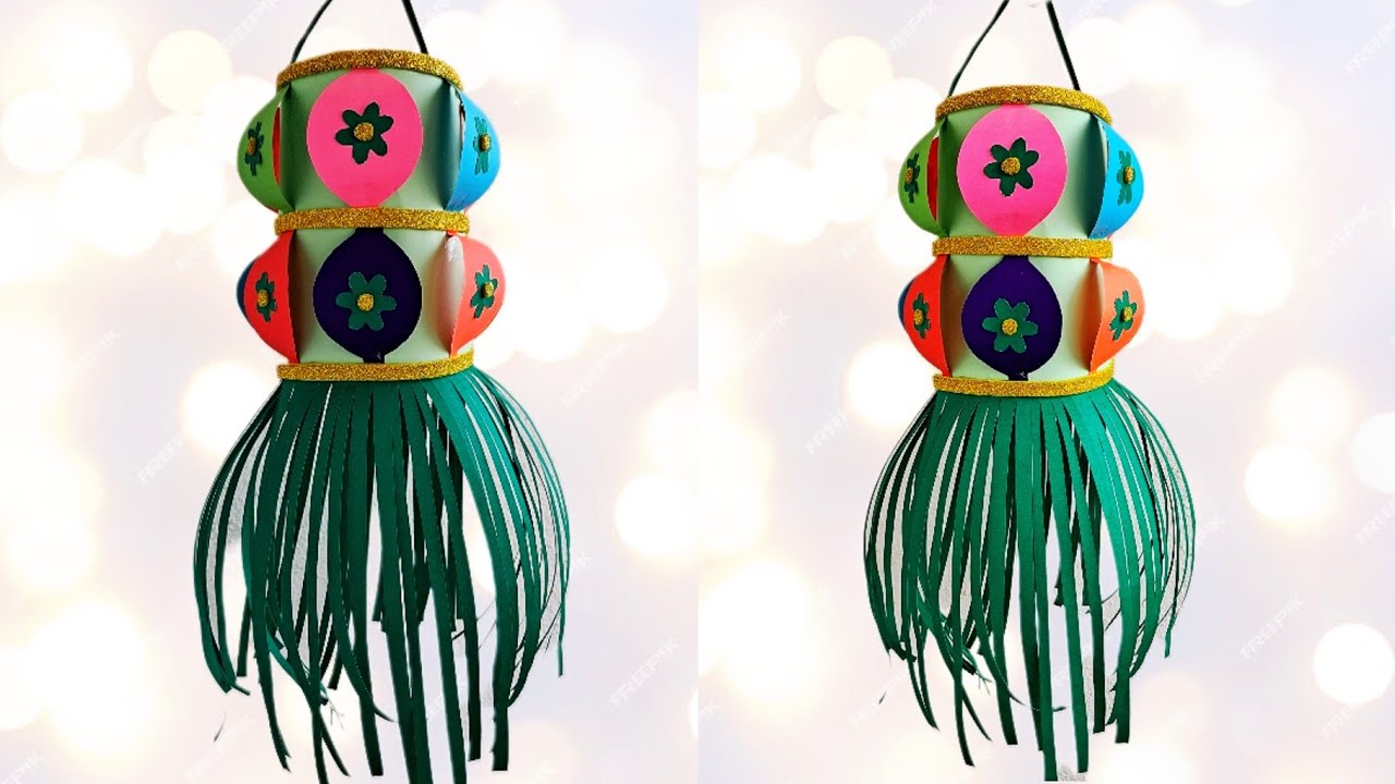 Handmade Akash Kandil | Akash Kandil Making At Home For Diwali ...