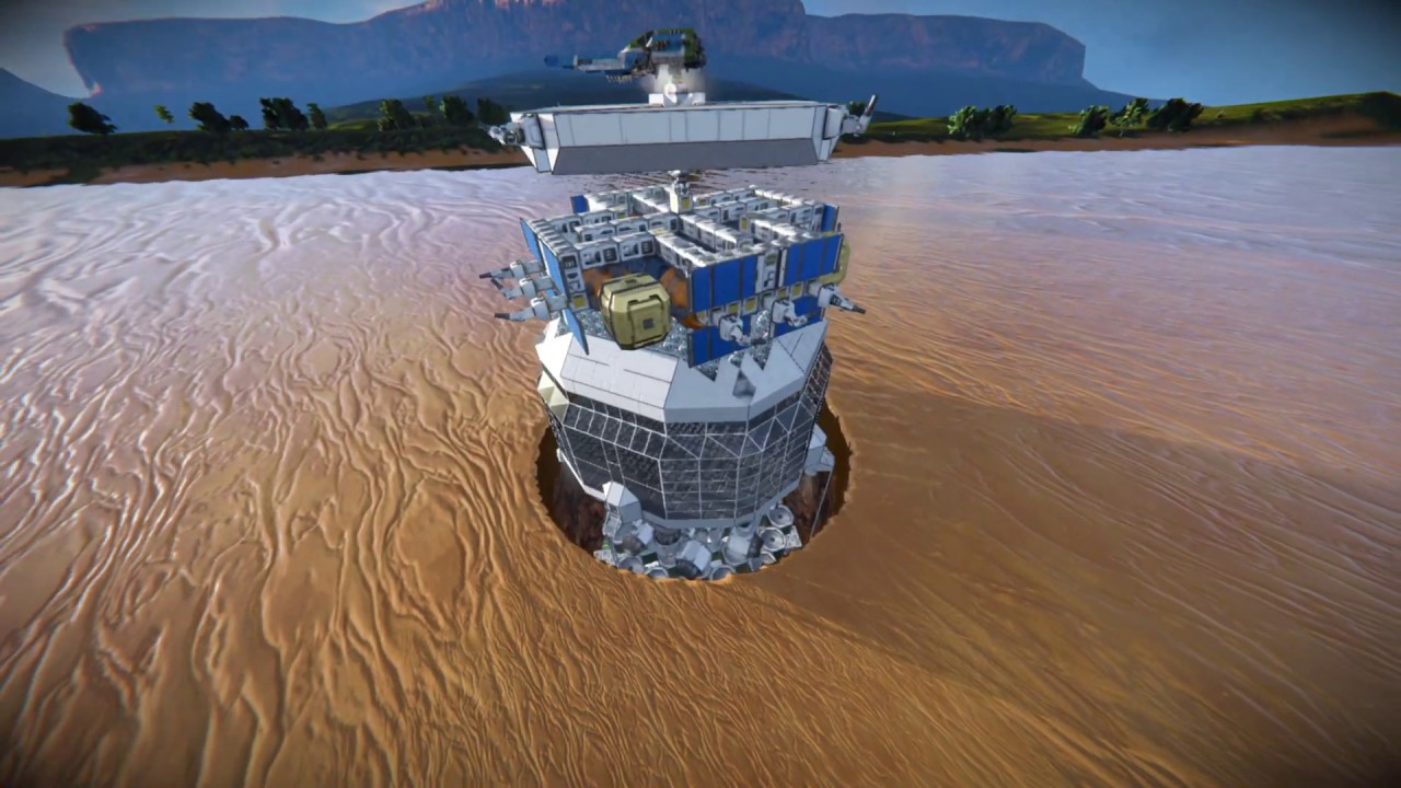 Space Engineers- Base burrowing progress over 12 hours - YouTube