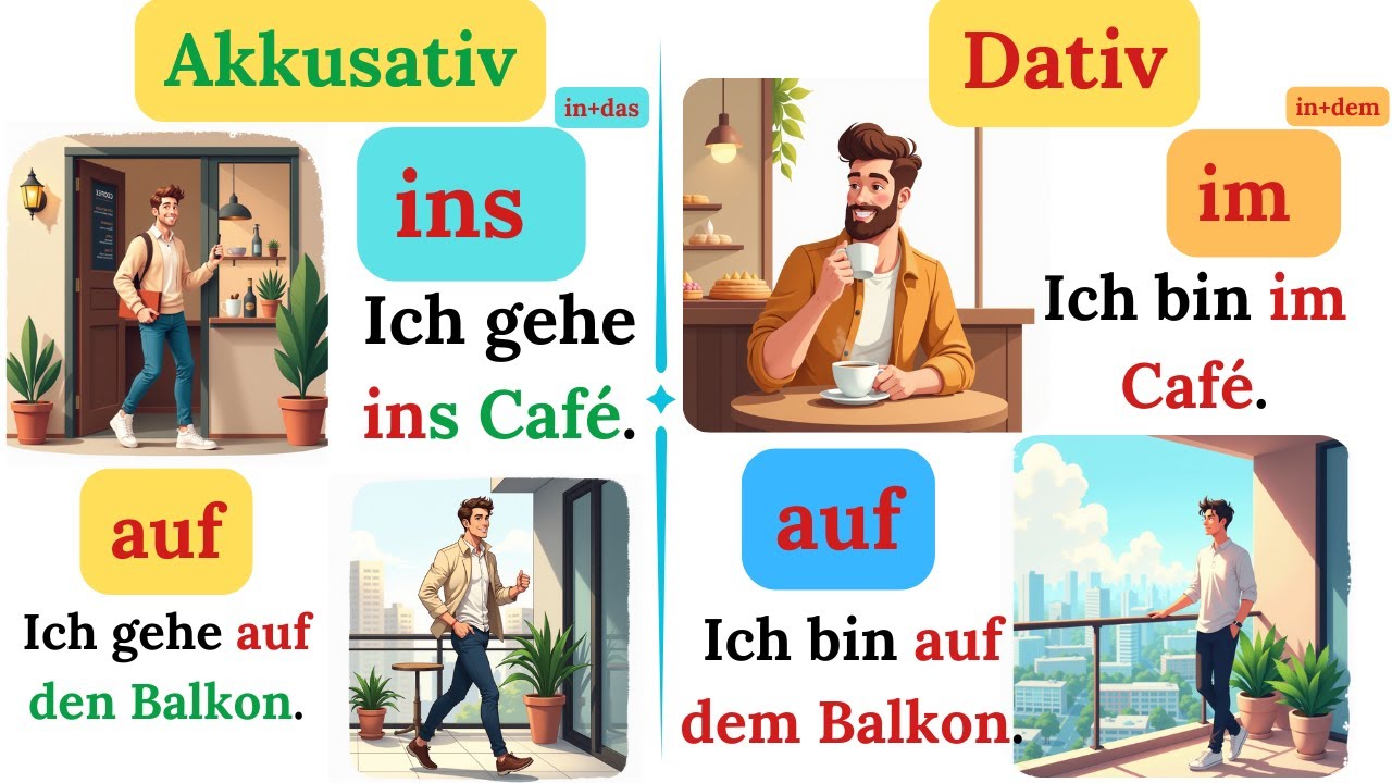 Lerne Deutsch mit wichtigen Präpositionen: Akkusativ & Dativ im Alltag ...
