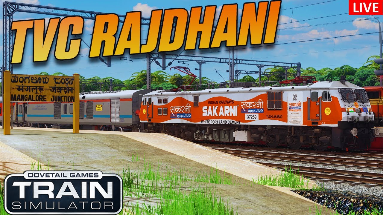 🚂 India's Longest Rajdhani 12432 TVC Rajdhani from Mangaluru to ...