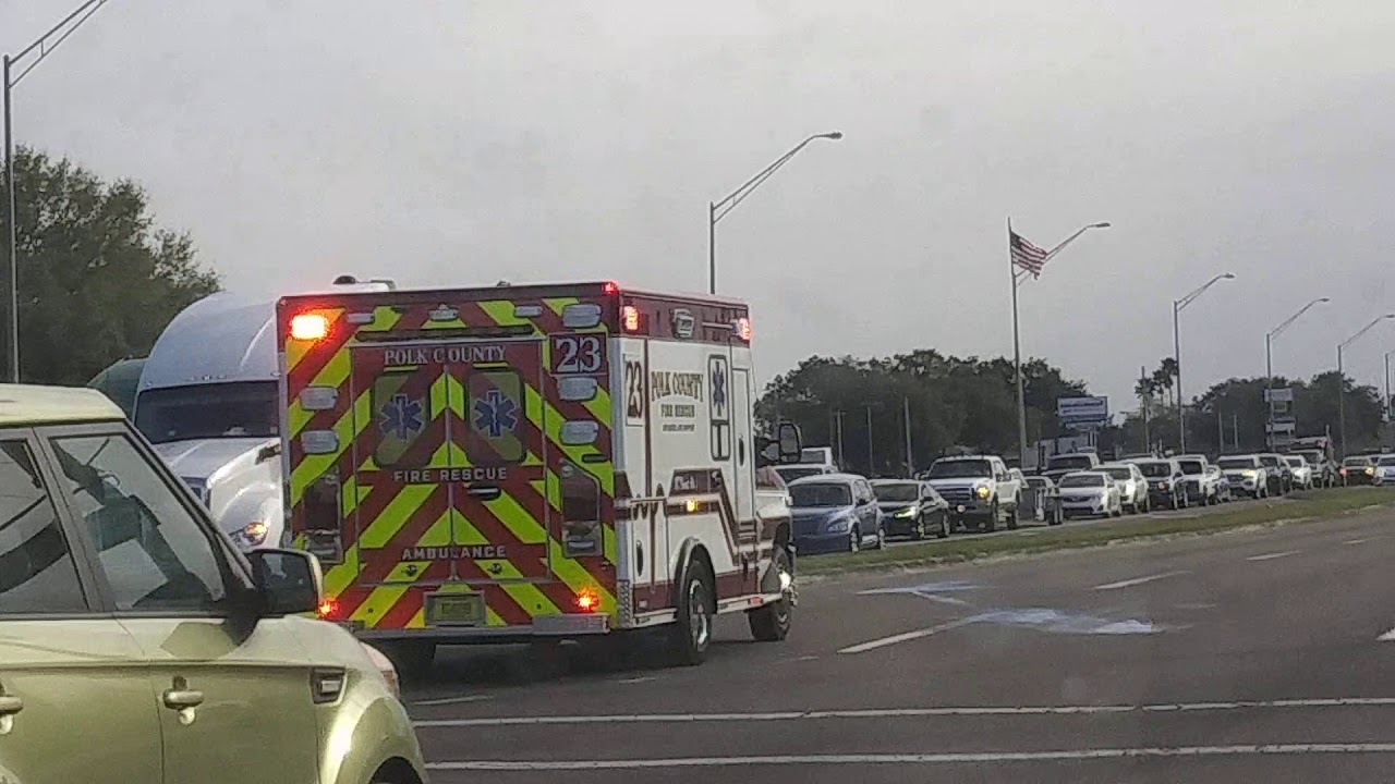 Polk County Fire Rescue Rescue 23 Responding Code 3 (1/22/20) - YouTube