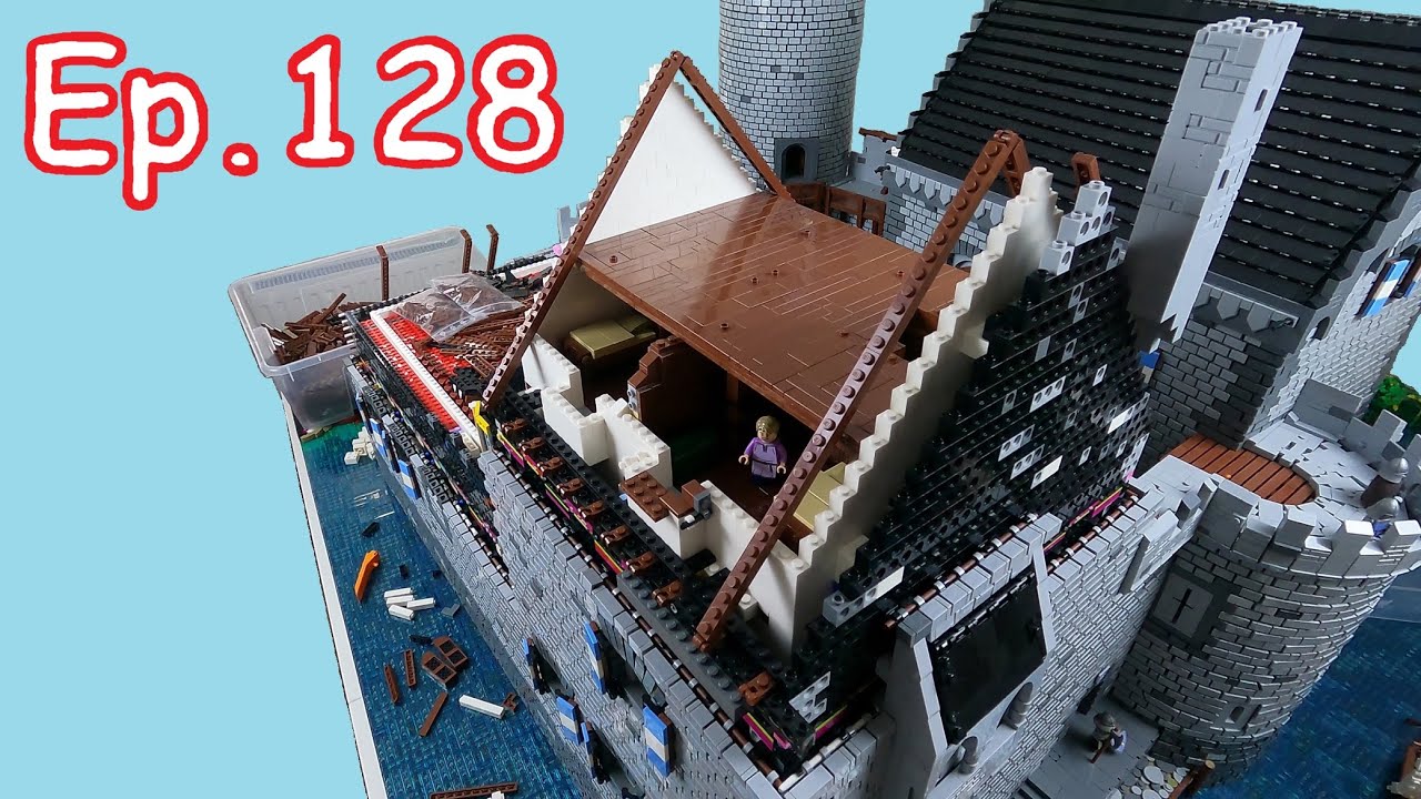 Dachboden und Giebelwände - How I build a Lego castle from scratch ...