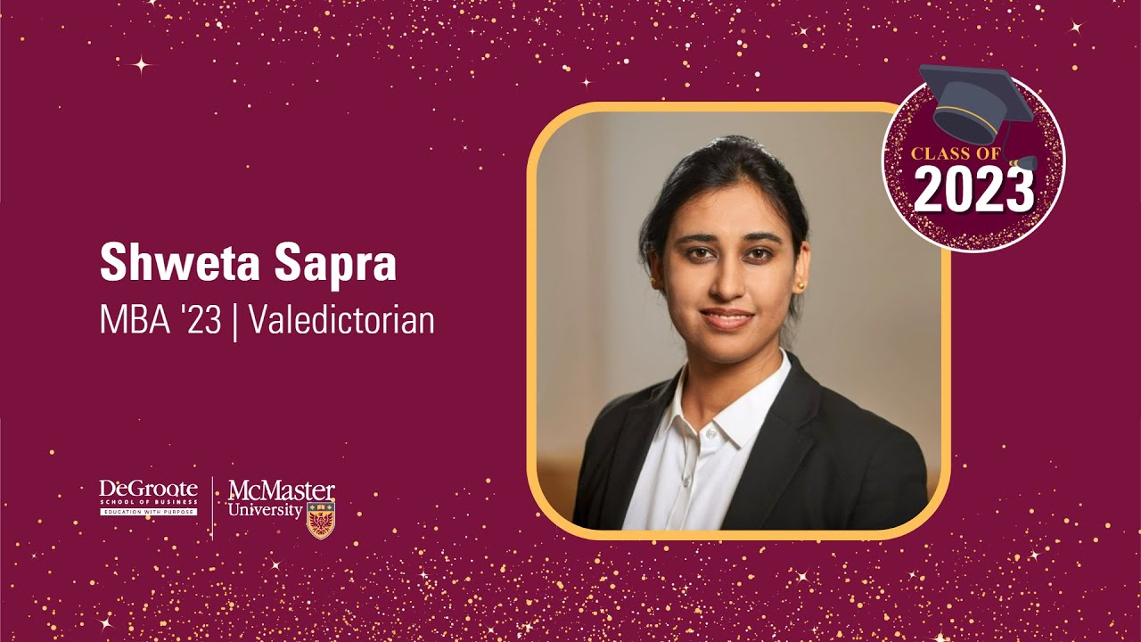 Catching up with Shweta Sapra, MBA '23 | Graduate Valedictorian - YouTube