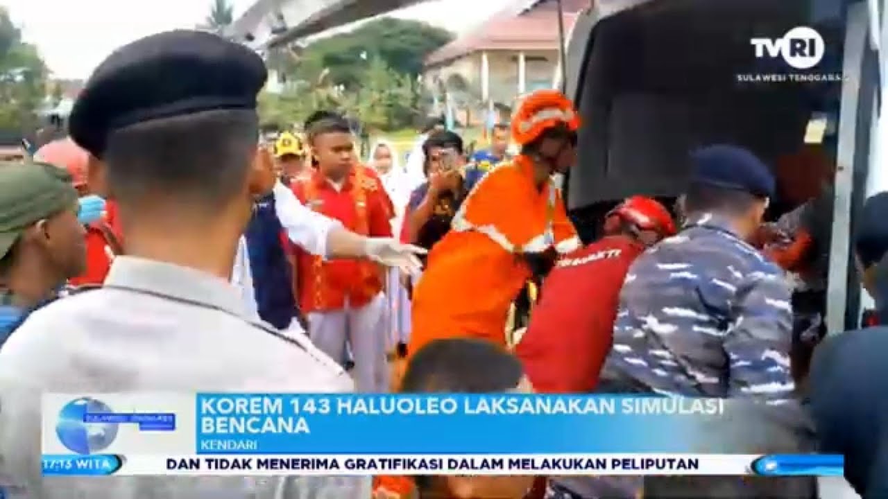 KOREM 143 HALUOLEO LAKSANAKAN SIMULASI BENCANA - YouTube