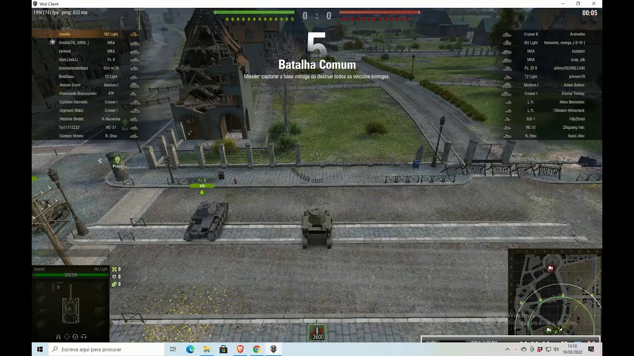 WOT M2 light in Ruinberg - YouTube