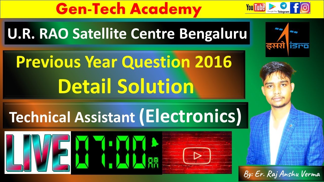 Part 1 Ursc 2016 Pyq Solution Isro Electronics Engg Important To Other Examisroursc