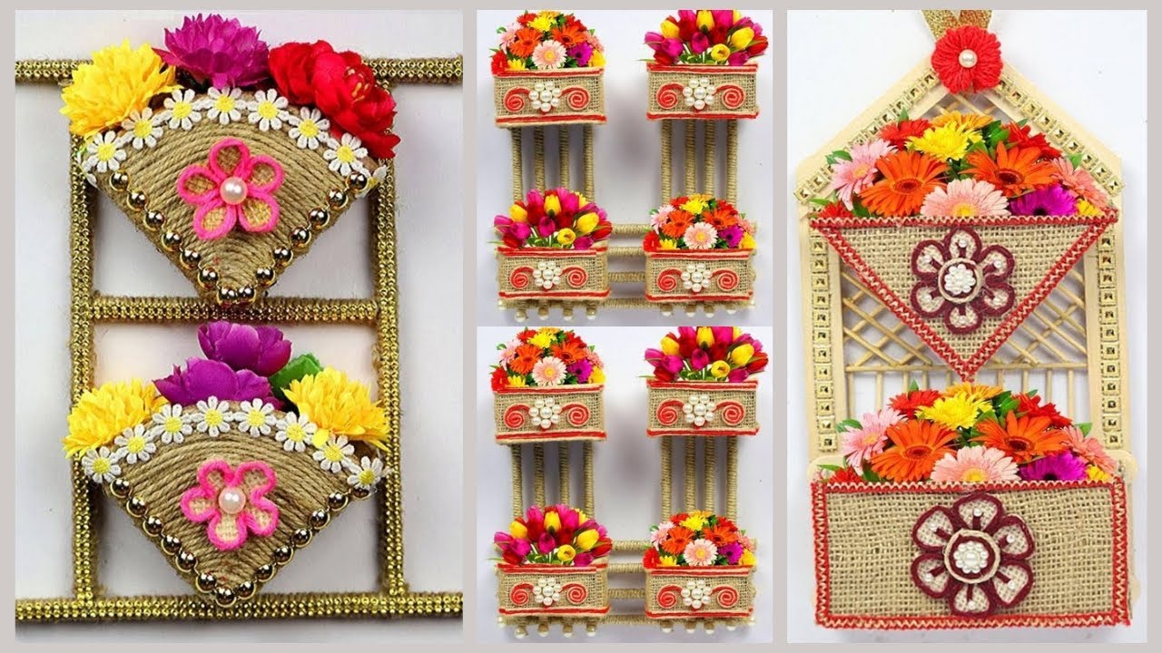 3 Best Creative Jute Wall Hangings Decoration Ideas | How to Make Jute ...