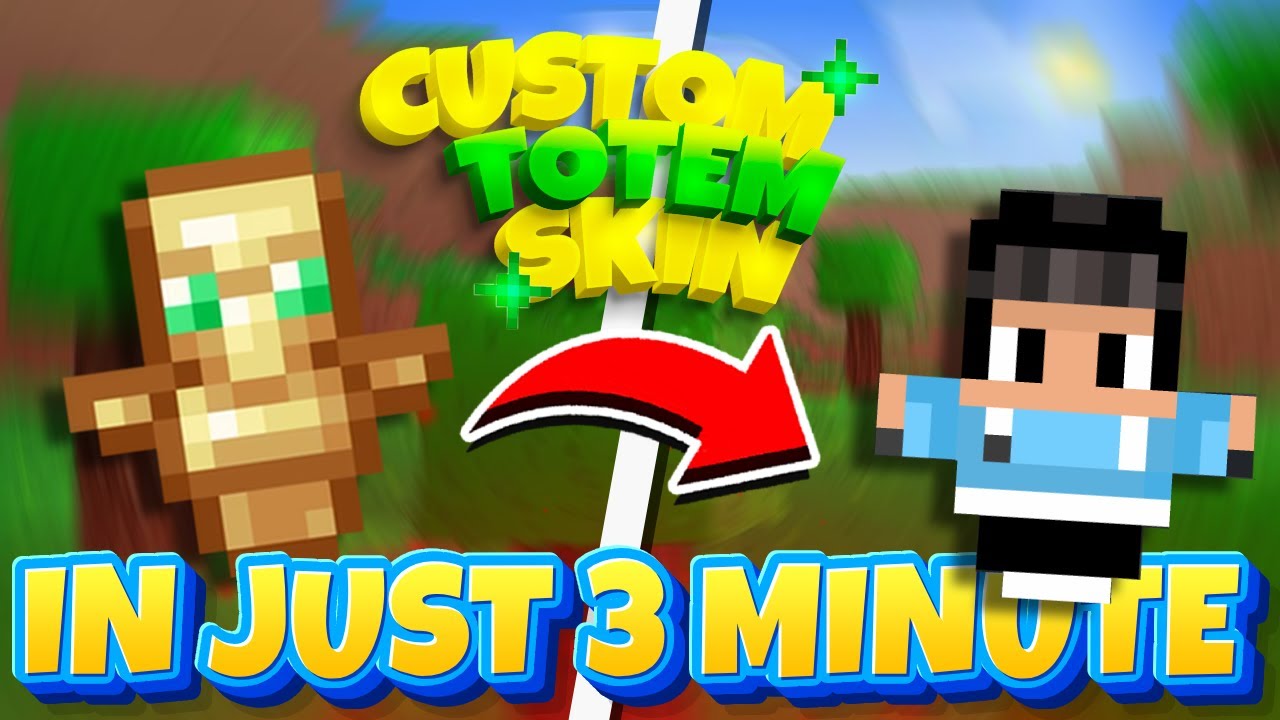 HOW TO CHANGE TOTEM TO YOUR OWN SKIN! || 1.20.1 MINECRAFT BEST RESOURCE ...