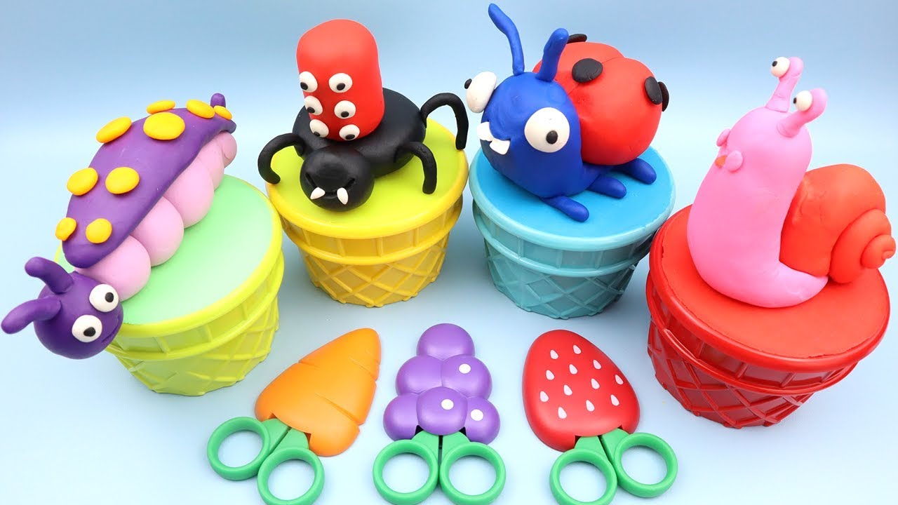 How To Make Caterpillar, Snail, Spider with Playdoh | Dora the Explorer ...