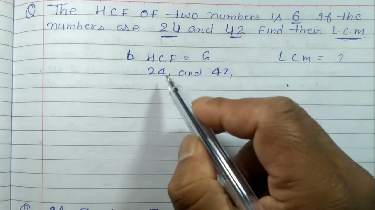 The H.C.F of two numbers is 6 if the numbers are 24 and 42 find their L.C.M - YouTube