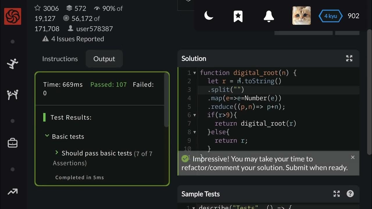 Codewars Sum Of Digitsdigital Root Youtube
