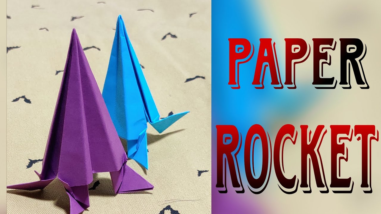 How to make a PAPER ROCKET | Fly far rocket making | DIY rocket craft ...