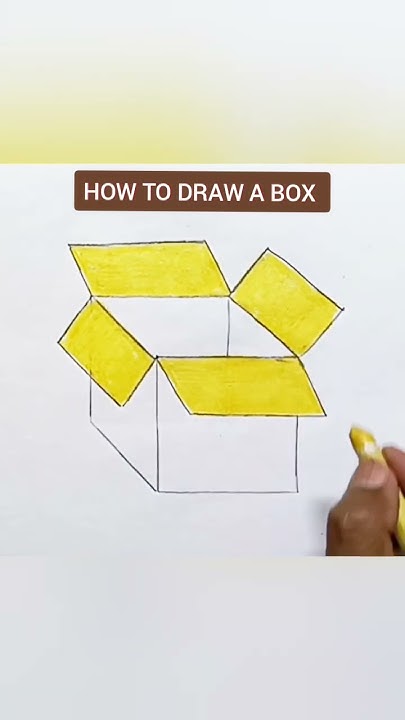 How to draw a box step by step/#newlessonofdrawing/#youtubeshorts/# ...
