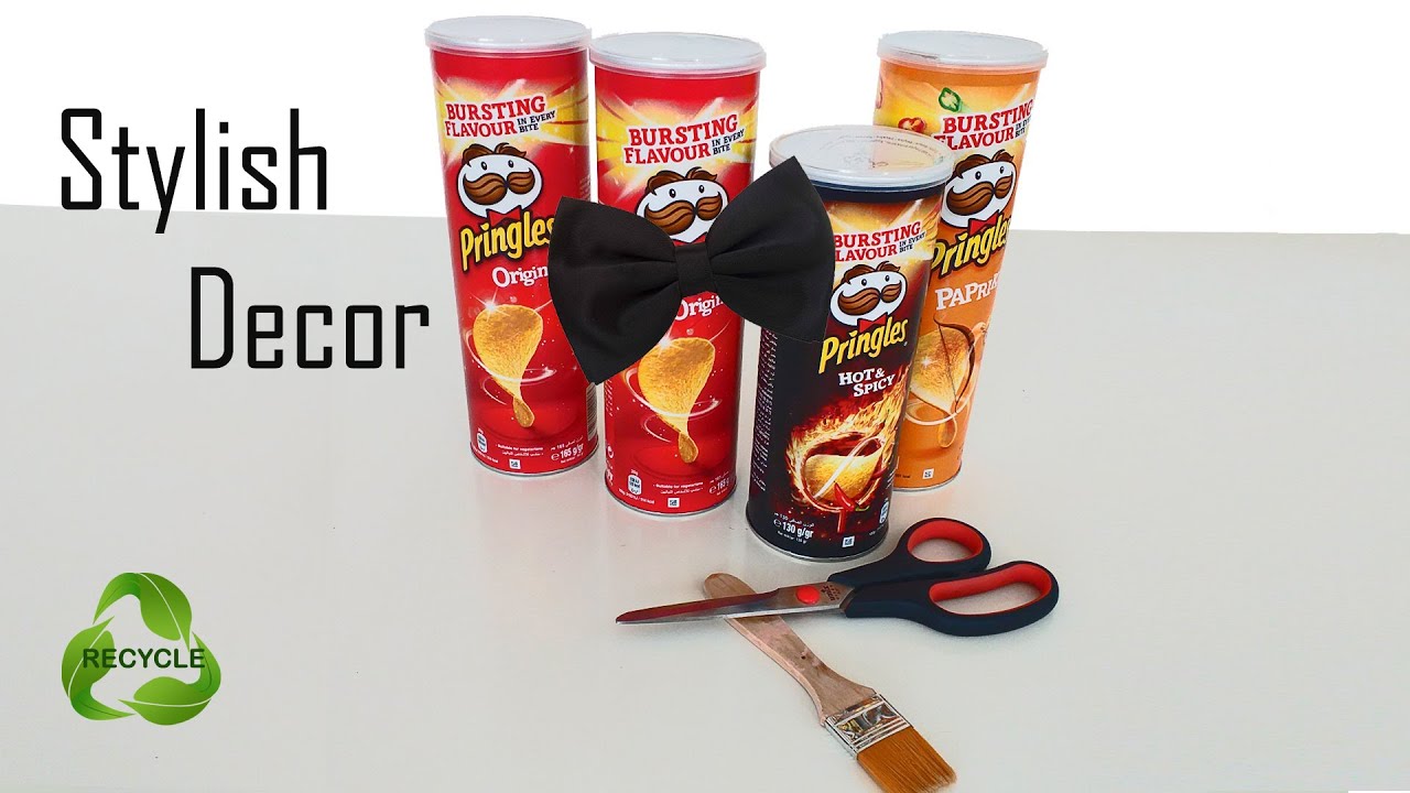 DIY PRINGLES / RECYCLING FROM PRINGLES BOX - YouTube