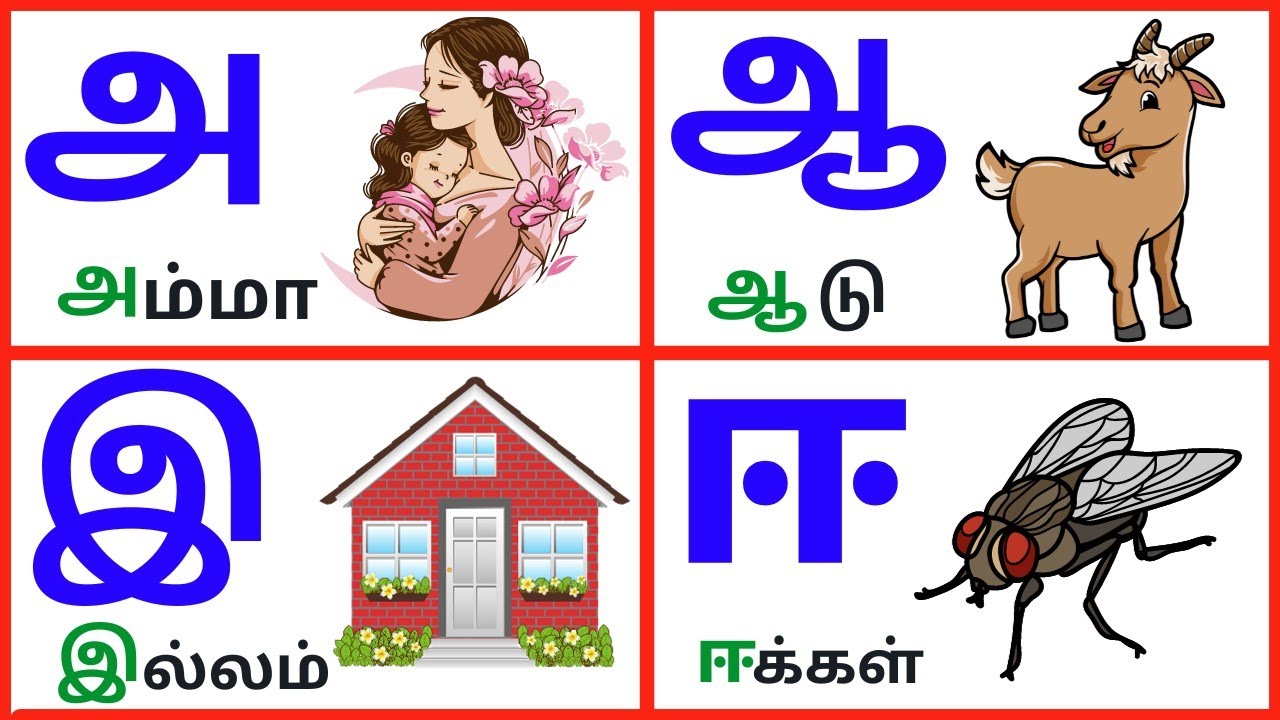 அ ஆ இ ஈ உயிர் எழுத்துக்கள்|Learn tamil alphabets|உயிர் எழுத்துக்கள் ...