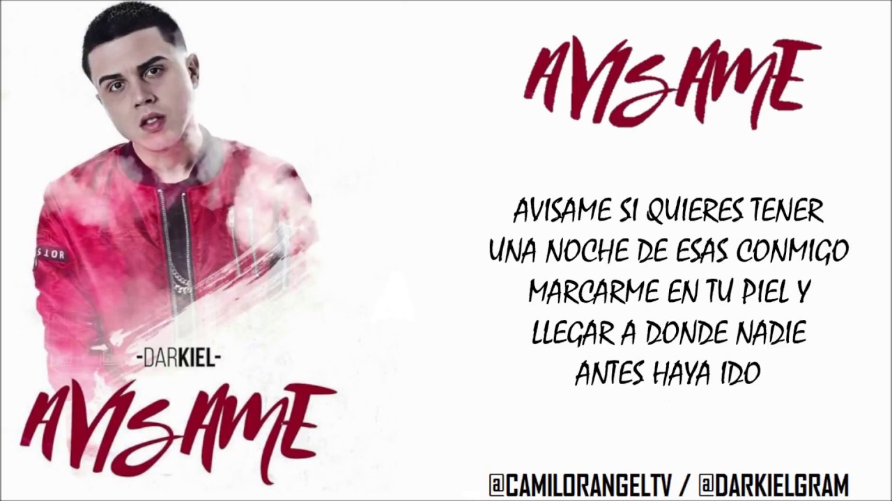 DARKIEL - AVISAME (LETRA) - YouTube