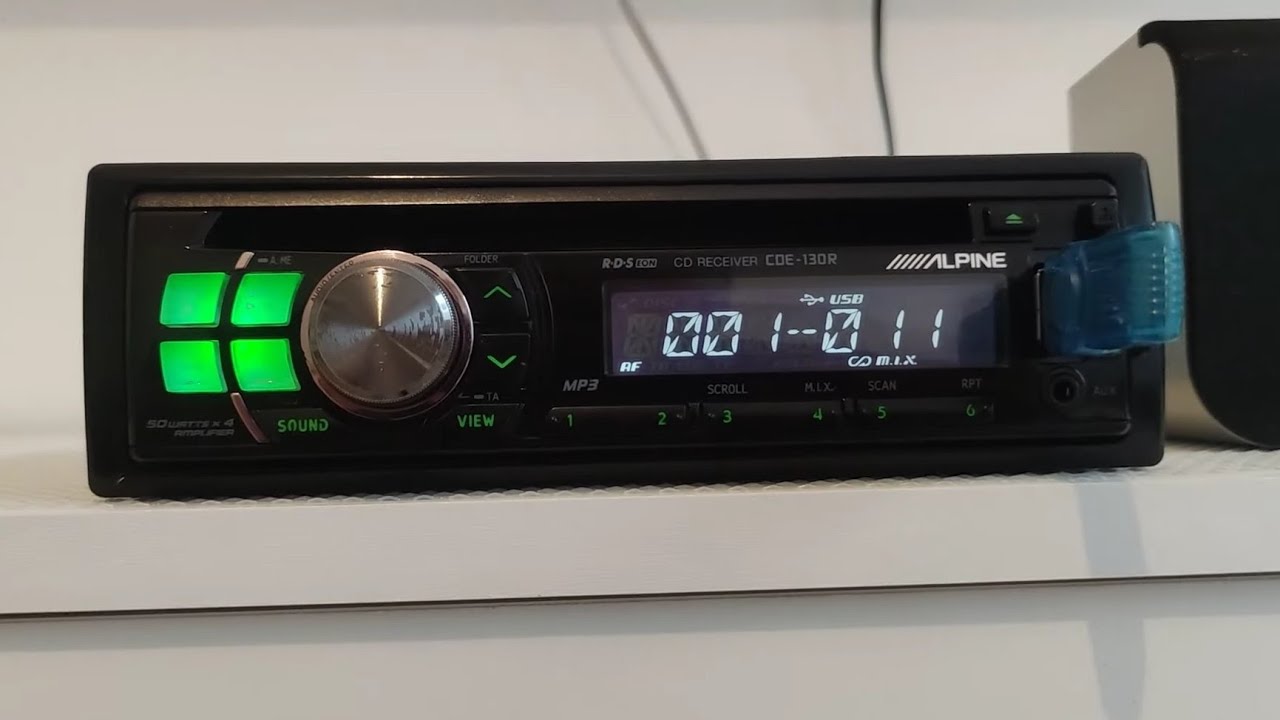 Демонстрация работоспособности Alpine CDE-130R - YouTube