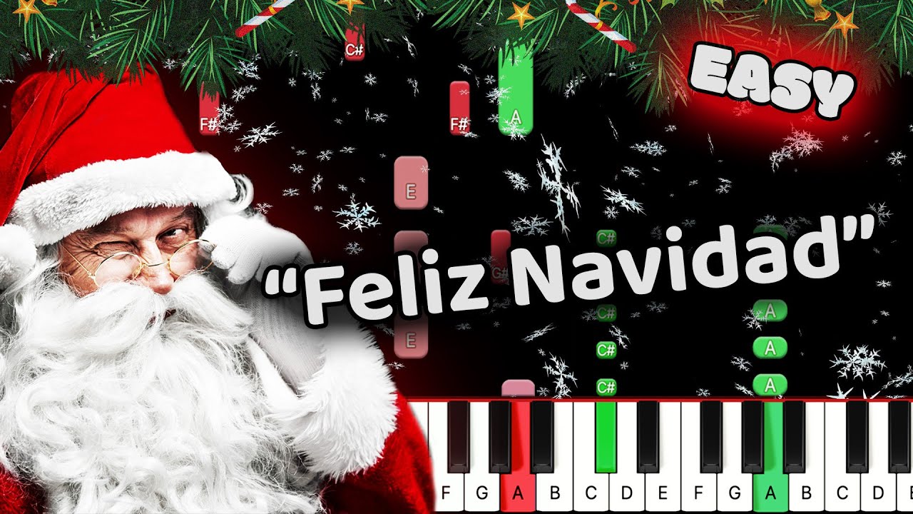Feliz Navidad Jose Feliciano Piano Tutorial Easy Christmas Youtube