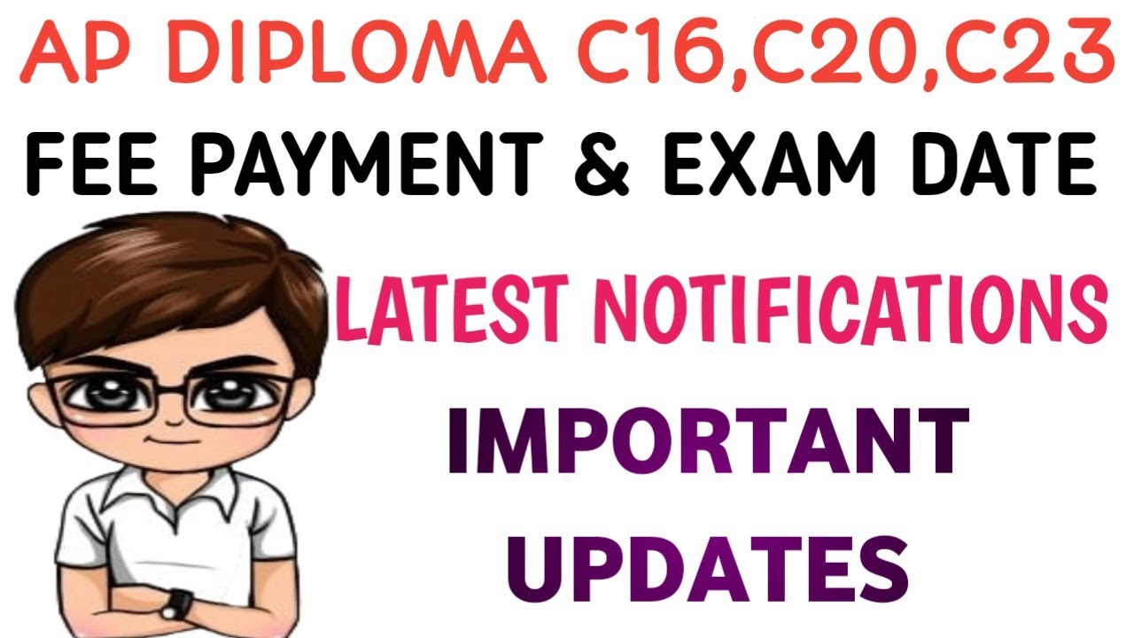 Ap diploma C16, C20, C23 exam fee payment and dates notification ...