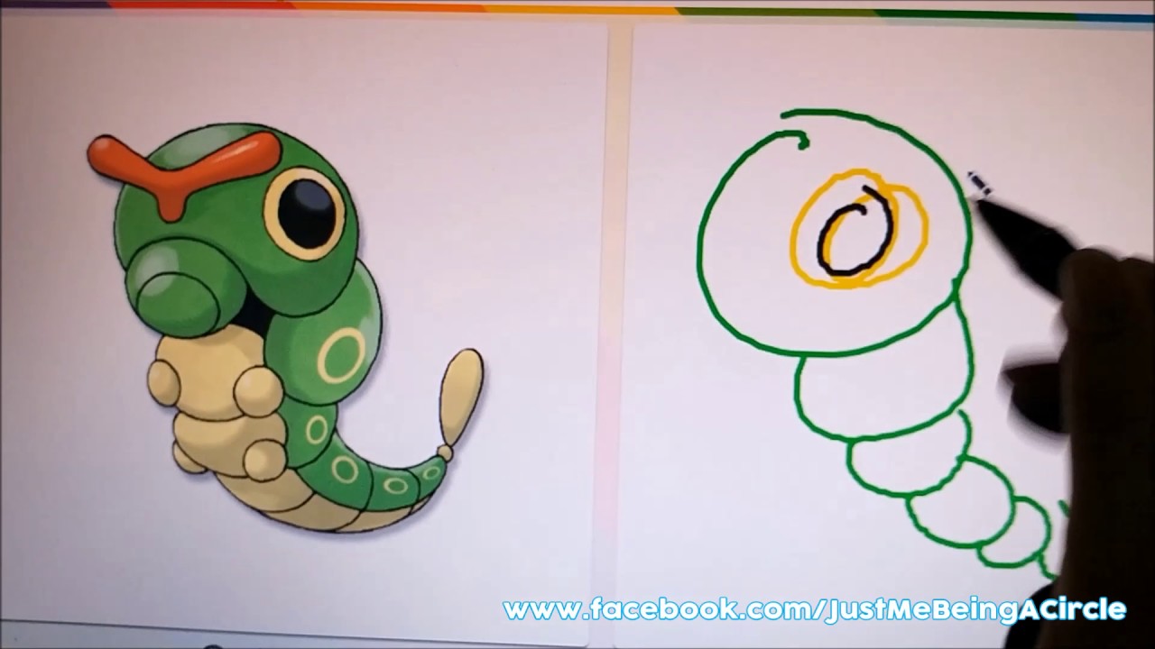 45 Second Pokemon Drawing - Caterpie - YouTube