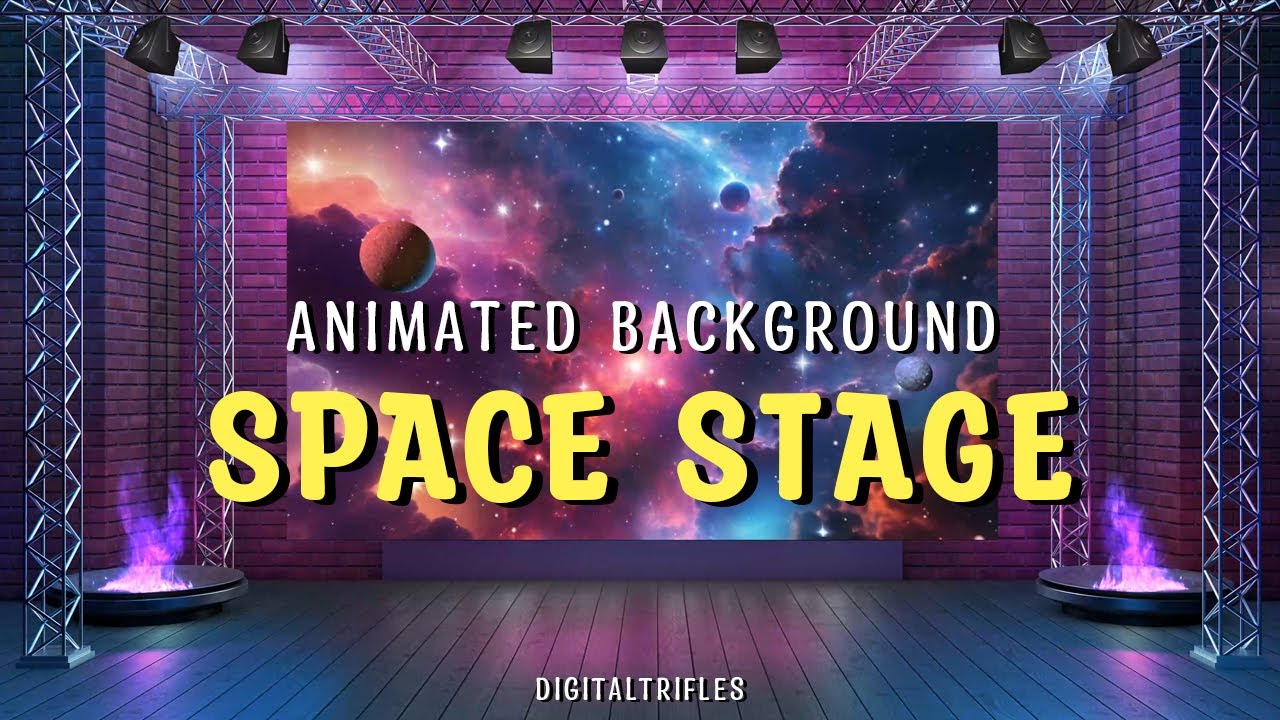 Animated VTuber Background, Space Concert Stage, Twitch Overlay ...