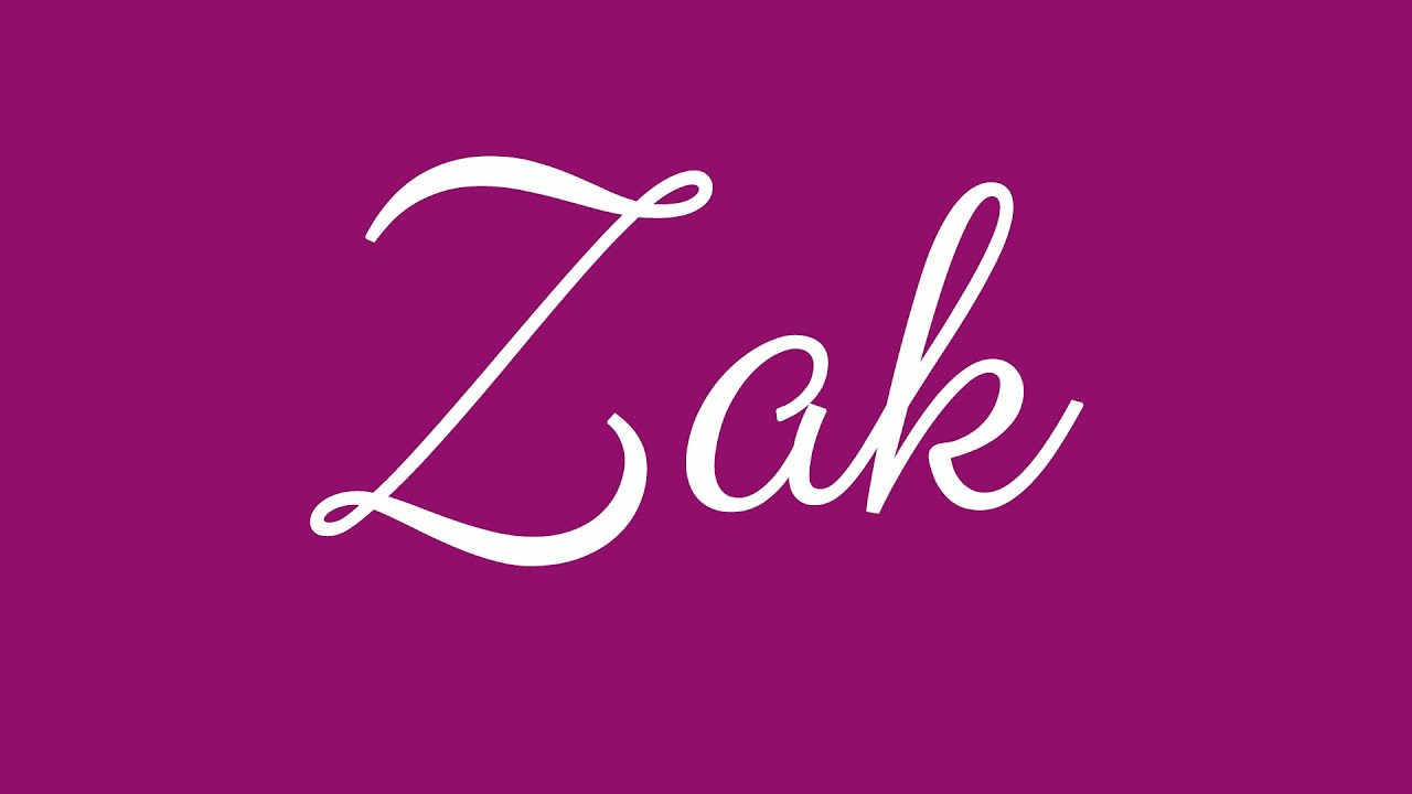 Learn how to Sign the Name Zak Stylishly in Cursive Writing - YouTube