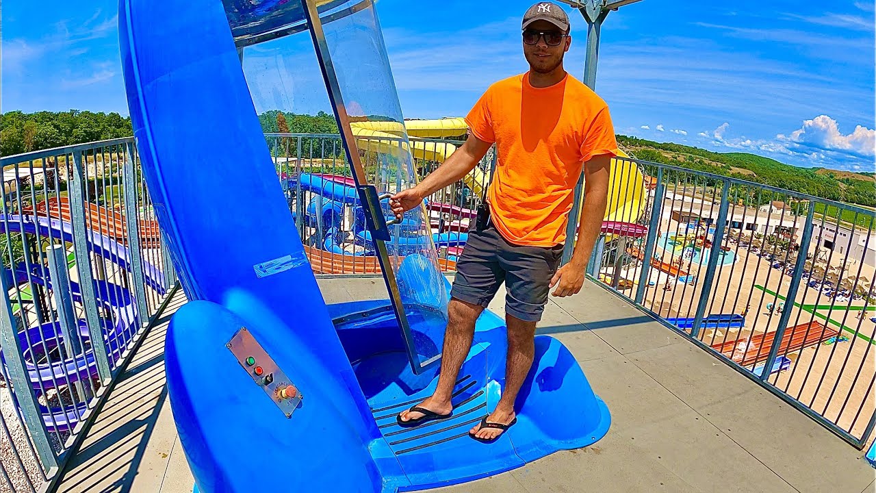 Rocket Launch Water Slide at Aquapark Aquacolors - YouTube