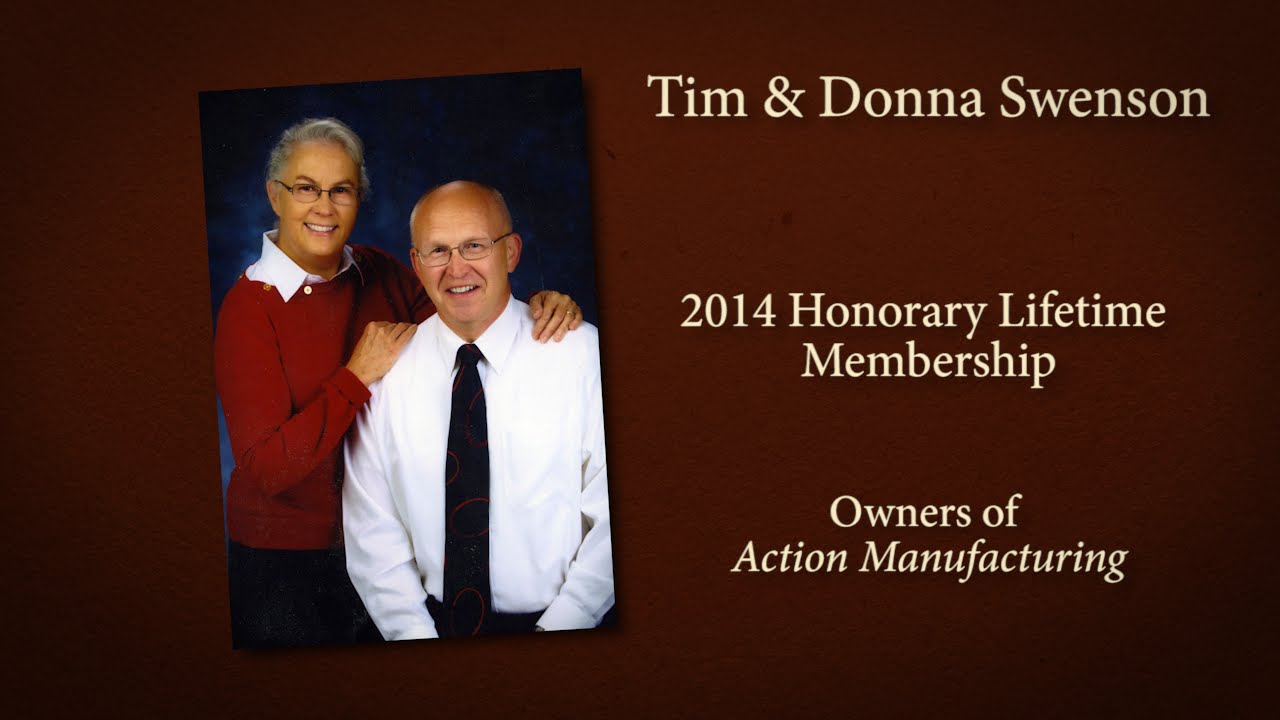 2014 Honorary Lifetime Member: Tim and Donna Swenson - YouTube