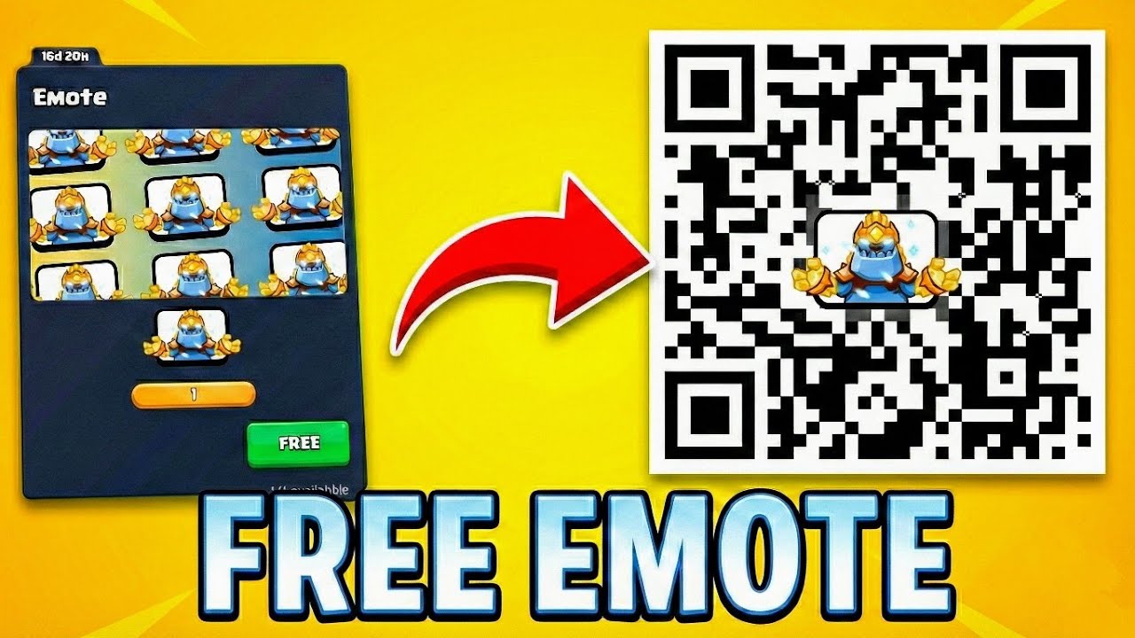 Clash Royale New QR Code Free Emote 2026 😱 | Free Exclusive Emote QR ...