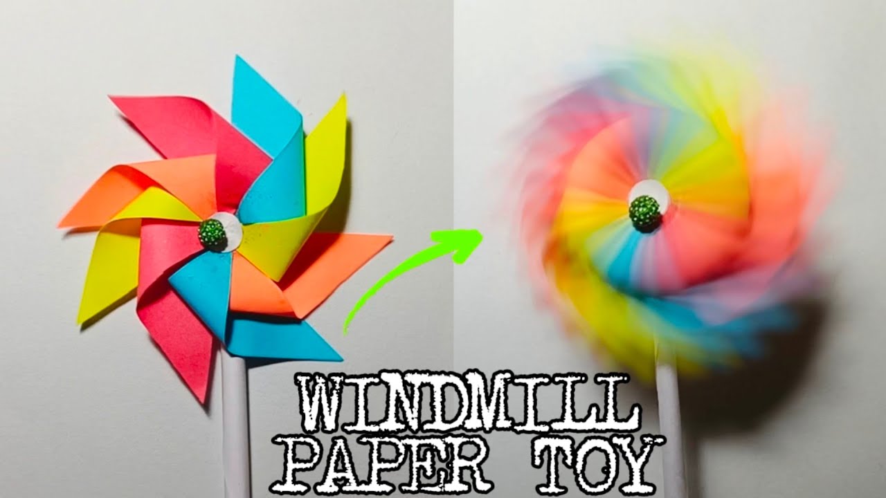 How to make paper windmill | origami windmill |Paper craft | windmill ...
