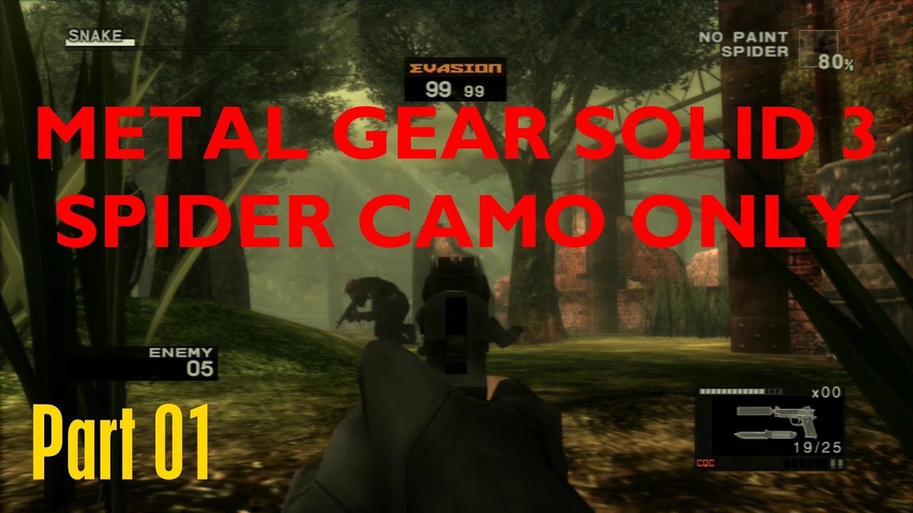 Metal Gear Solid 3, Spider Camo Only - (Part 01) - Hunger Pangs - YouTube