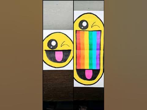 Learn to Draw this Cute emoji Face in few easy step || Easy Craft ideas ...