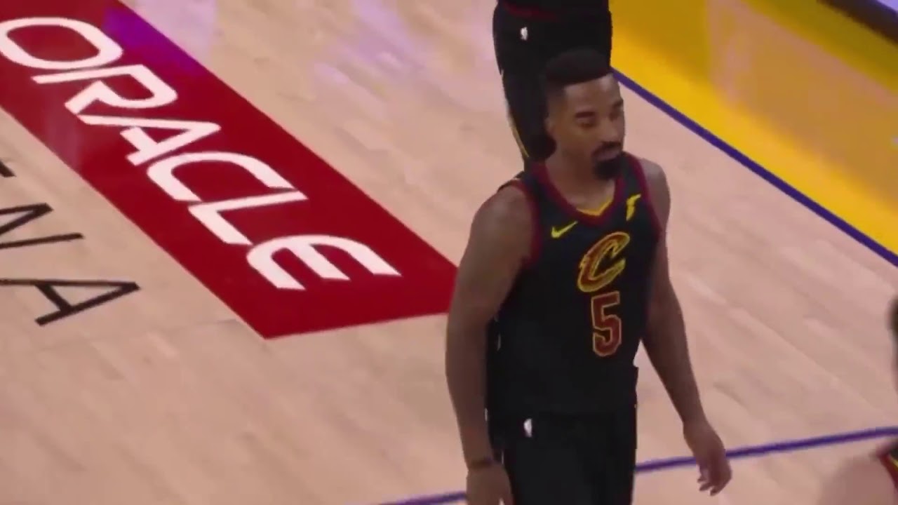 LeBron James crying in NBA finals 2018 because of j.r smith - YouTube