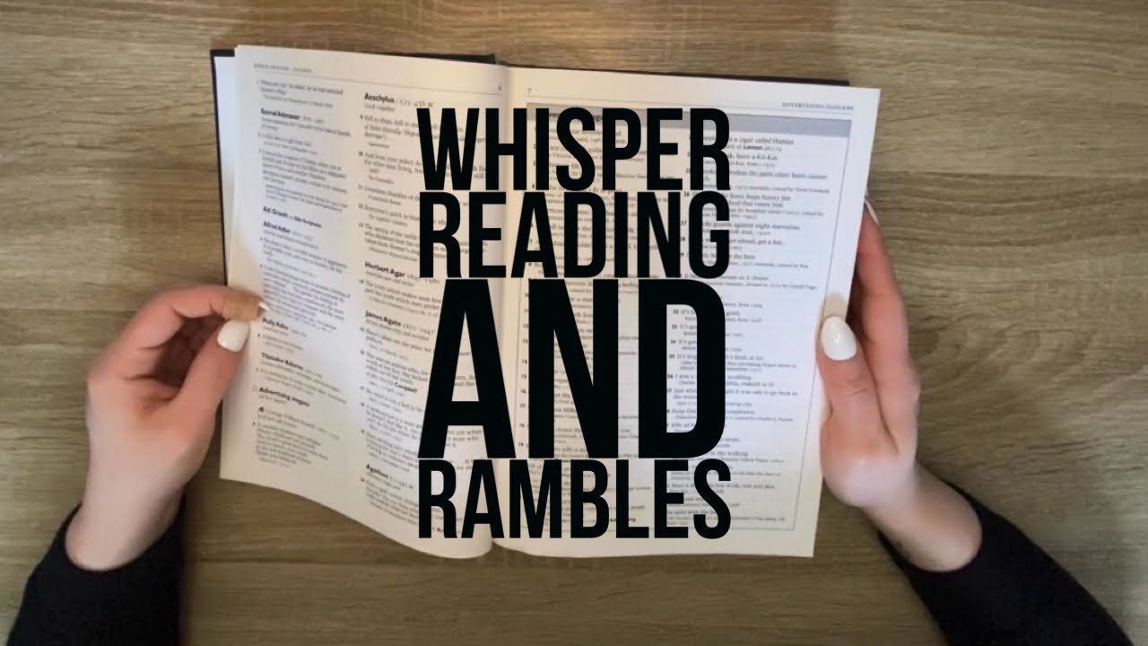 ASMR Oxford’s Dictionary of Quotations Whisper Reading - YouTube
