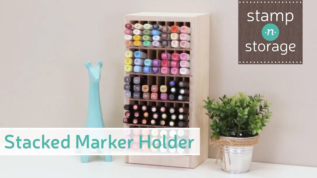 Stacked Marker Holder by Stamp-n-Storage - YouTube