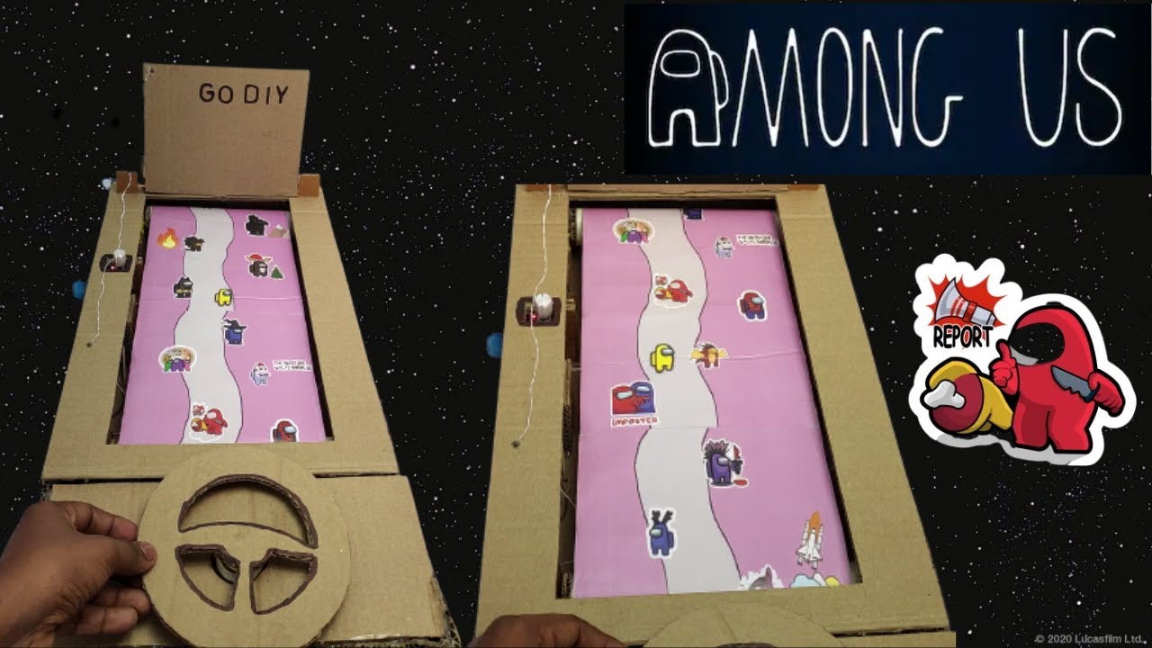 How To Make AMONG US Game using Cardboard | GO DIY - YouTube