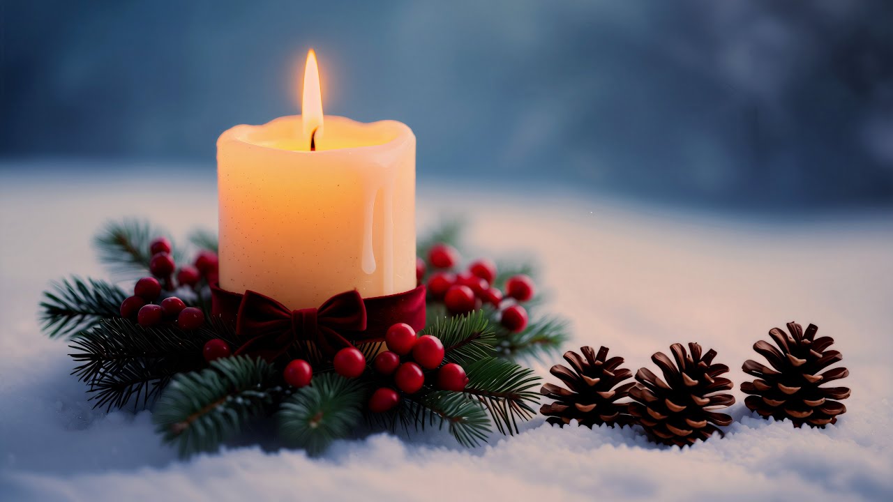 Christmas Candle 4K Ambient TV Art – 2 Hour Candlelight Screensaver (No ...