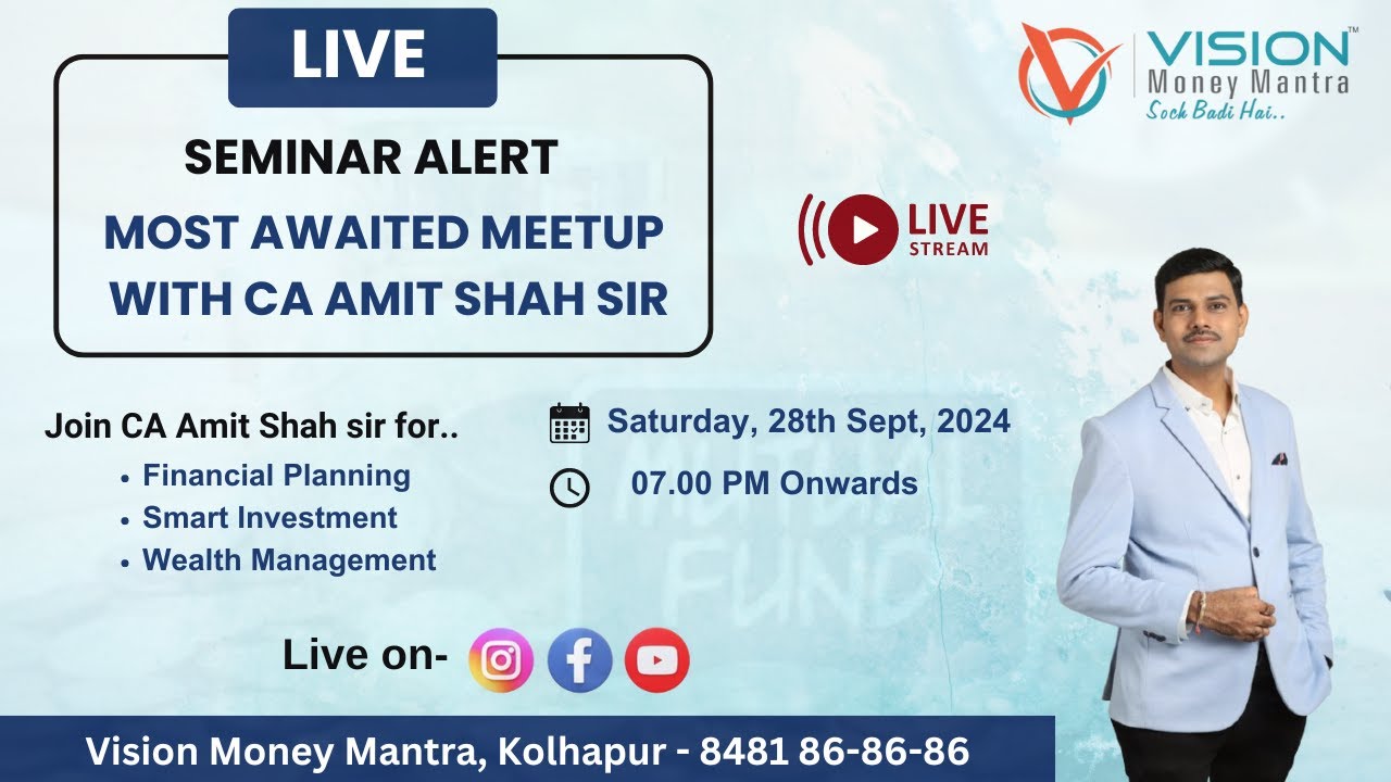 LIVE SEMINAR ALERT.. Most Awaited Meetup With CA Amit Shah Sir ...