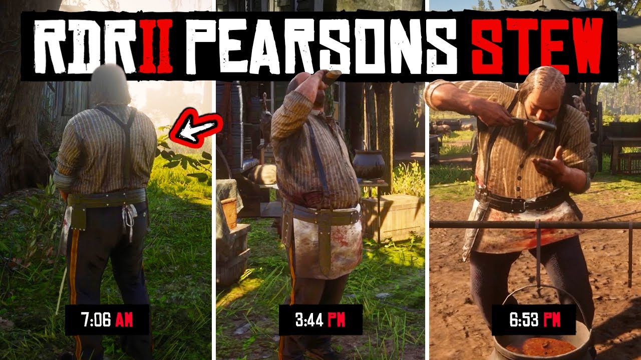 How PEARSON Cooks The Camp STEW in RDR2 - YouTube
