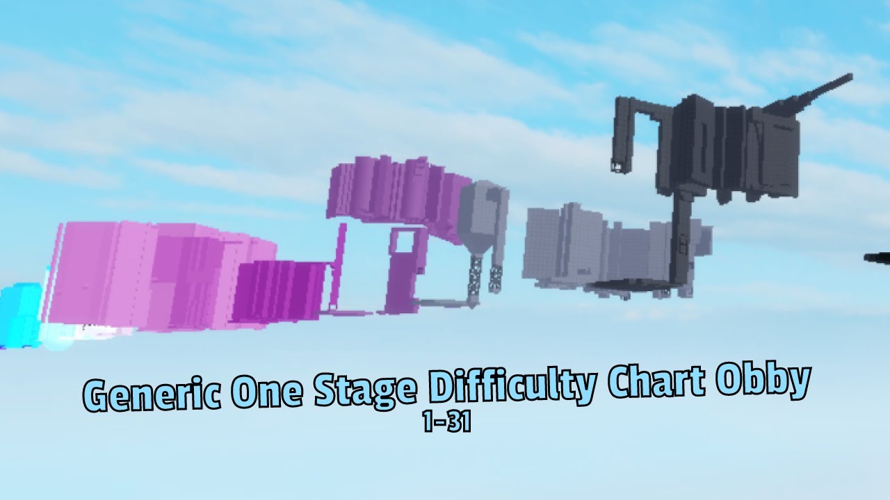 Generic One Stage Difficulty Chart Obby (1-31) - YouTube