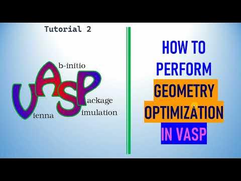 How to perform geometry optimization in VASP - YouTube