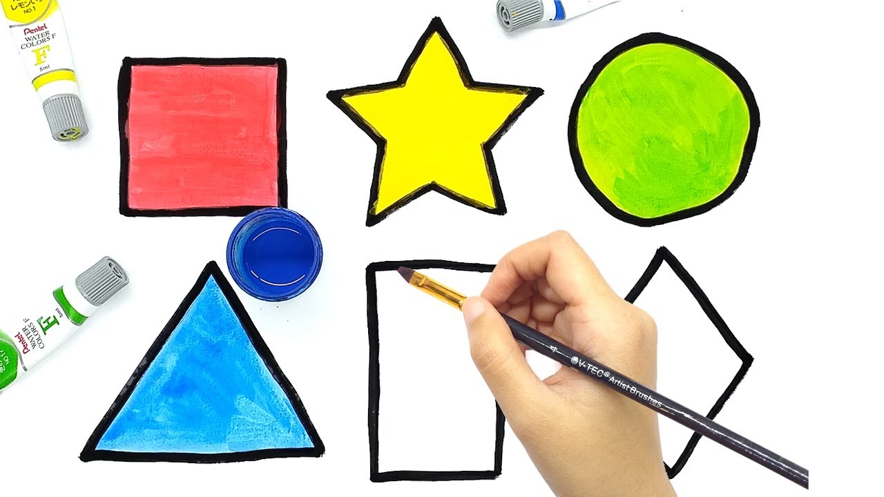 Belajar Menggambar Bentuk Dasar & Mewarnainya Untuk Anak Balita - YouTube