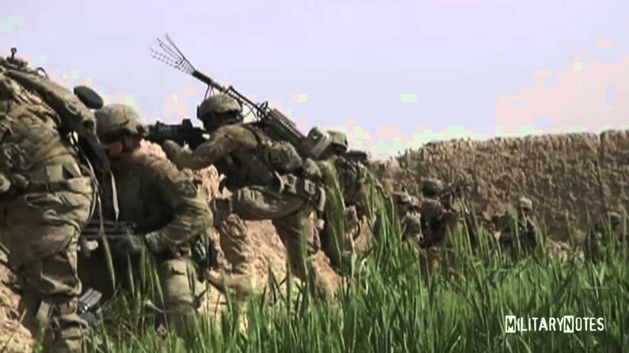 COMBAT FOOTAGE Soldiers attack Taliban positions during patrol - YouTube
