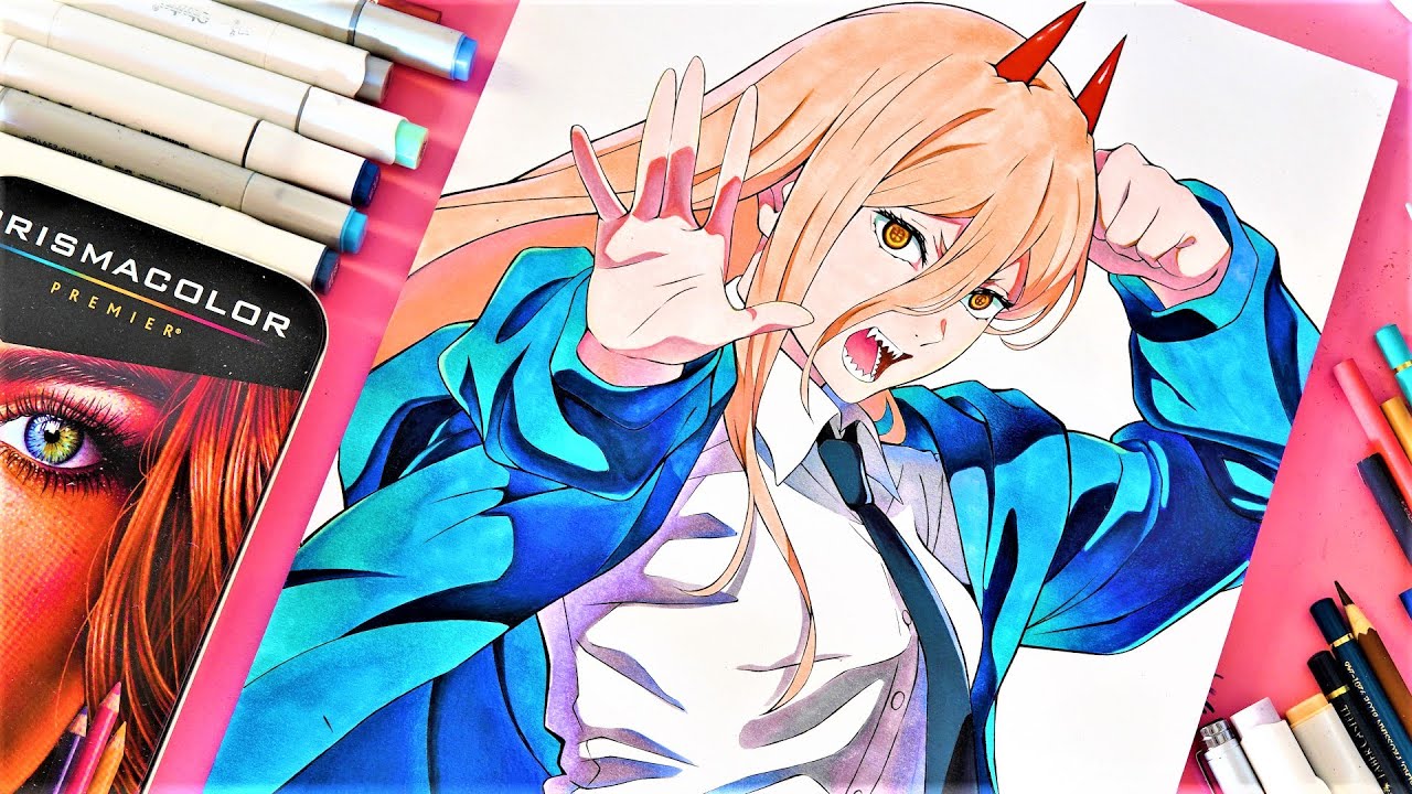 Drawing - POWER !! Chainsaw man【チェンソーマン】 - YouTube