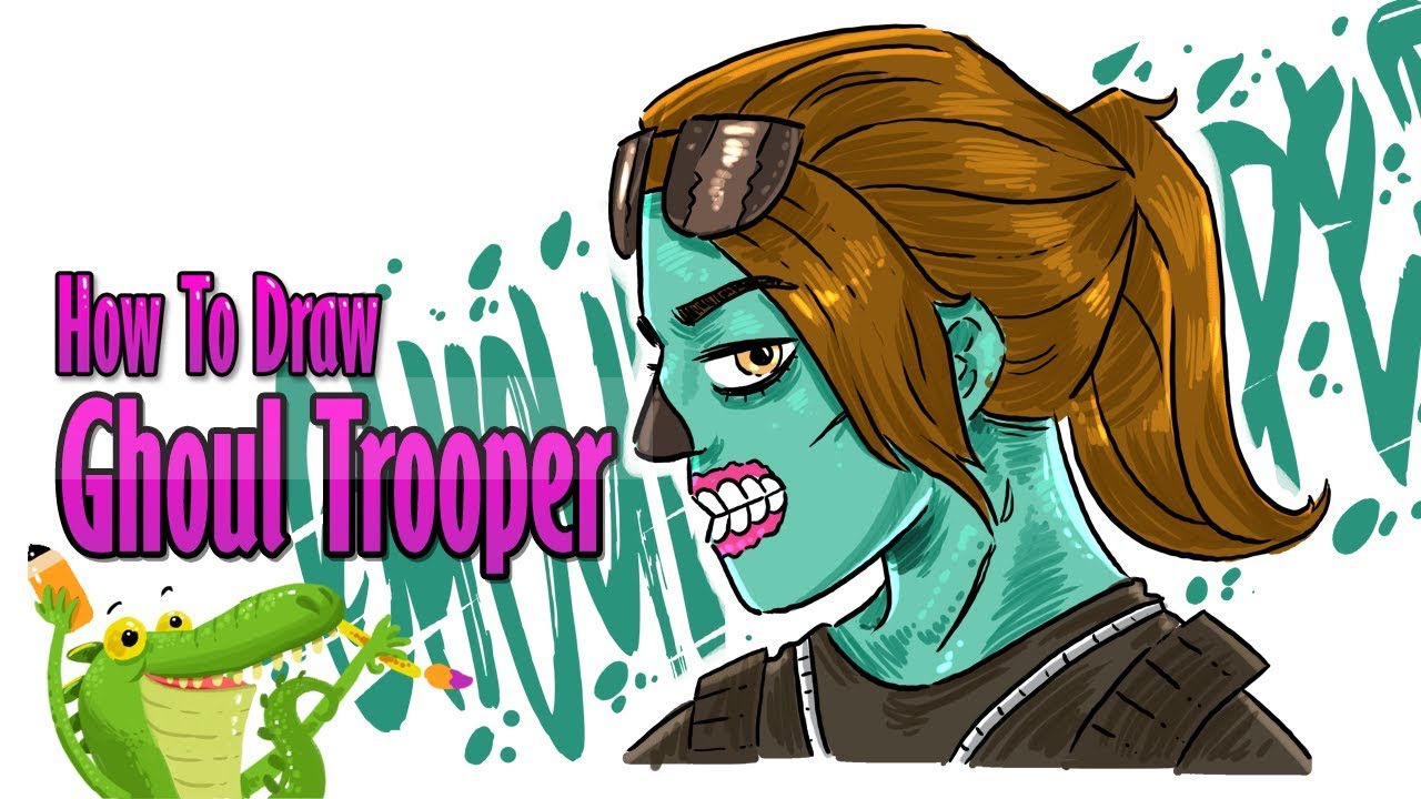 how to draw ghoul trooper step by step - YouTube