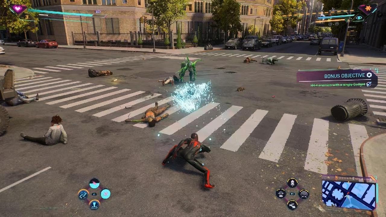 Guy gets yeeted across my screen in Marvel's Spider-Man 2 - YouTube