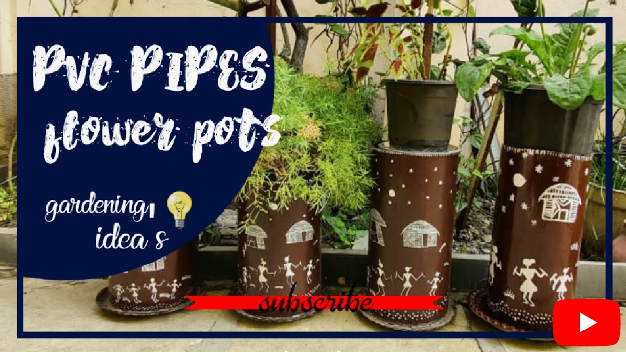 Pvc Pipes Flower Pots/Gardening ideas/ DIY - YouTube