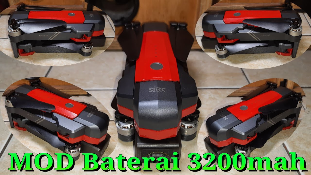MOD Baterai 3200mah Drone SJRC F11 Pro 4K - YouTube