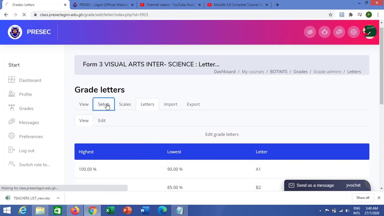 PRESEC-DIGITAL SCHOOL_Demo_04_GradeBook_Setup - YouTube