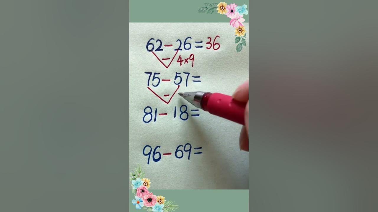Quick calculation of reverse number subtraction💥 ️🥰🧠👈#maths #mathstricks #subtraction #foryou ...